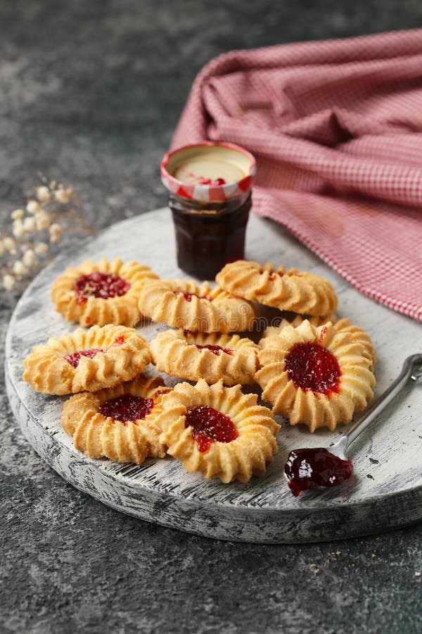 Butter jam cookies stock photo. Image of pastry, fresh - 150906390