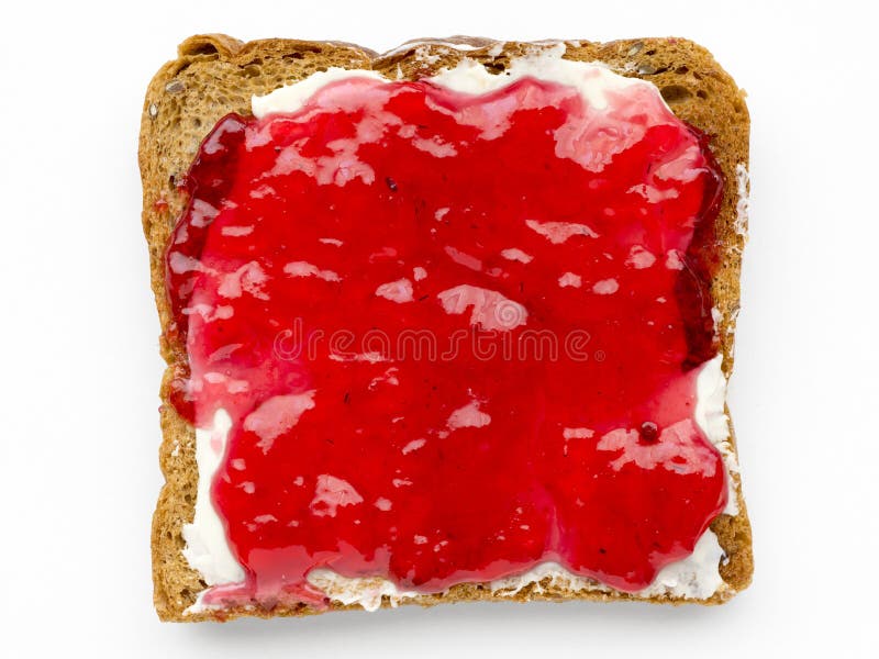 Butter and jam toast stock image. Image of food, butter - 51671491