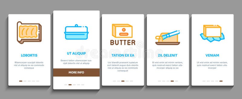 Butter or Margarine Onboarding Elements Icons Set Vector Stock Vector ... Butter or Margarine Onboarding Elements Icons Set Vector Stock Vector ...