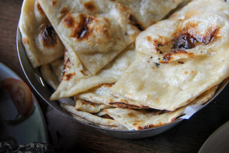 Butter Naan, Indian Nan Bread Stock Photo - Image of food, baked: 127706716