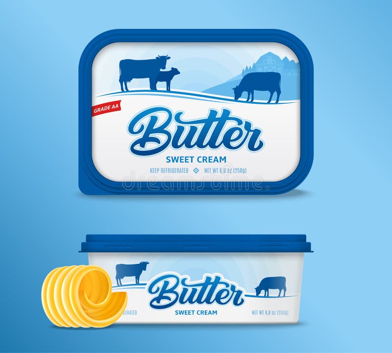 Butter Package Design Template Stock Vector - Illustration of design ...