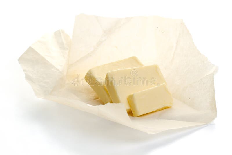 Butter on paper stock image. Image of yellow, paper, product - 22076485