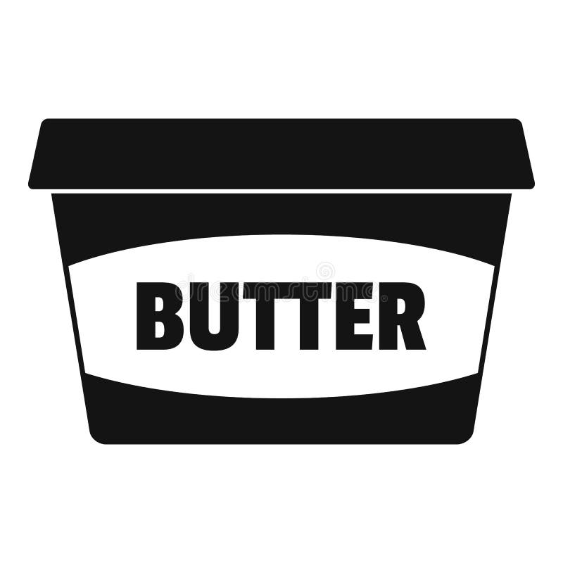 Butter Plastic Pack Icon, Simple Style Stock Illustration ...