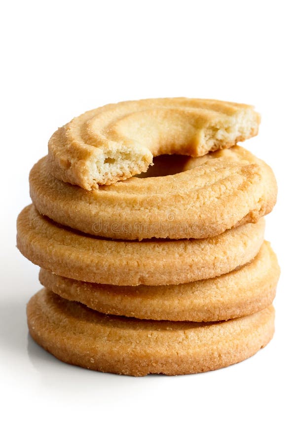 Butter ring biscuit. stock photo. Image of stack, white - 60259680