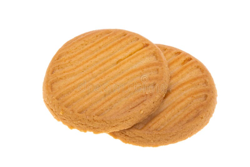 Butter Round Cookie Isolated Stock Image - Image of treat, healthy ...