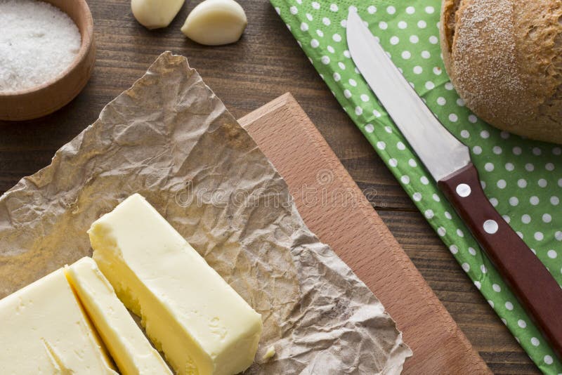 Butter on the table stock image. Image of healthy, board - 60495303