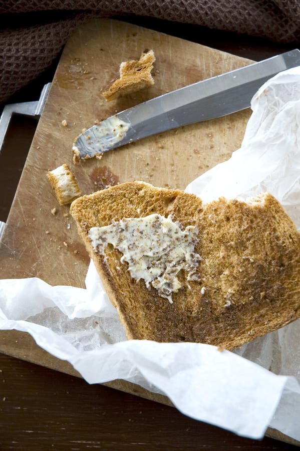 Butter on toasted stock photo. Image of cracking, brown - 46241234