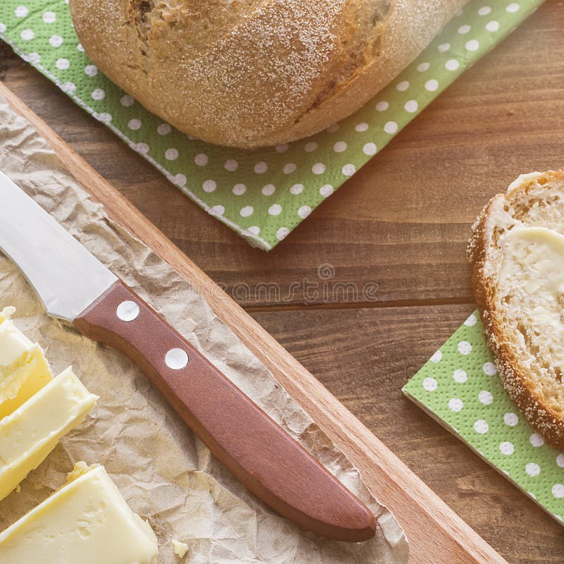Butter Top View. Simple Breakfast Stock Photo - Image of natural, dough ...
