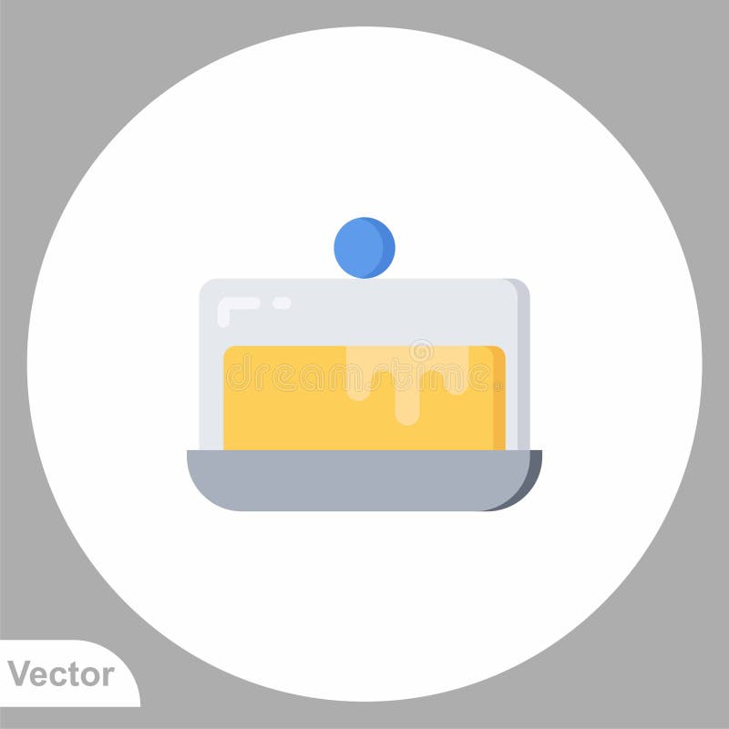 Butter Vector Icon Sign Symbol Stock Vector - Illustration of isolated ...