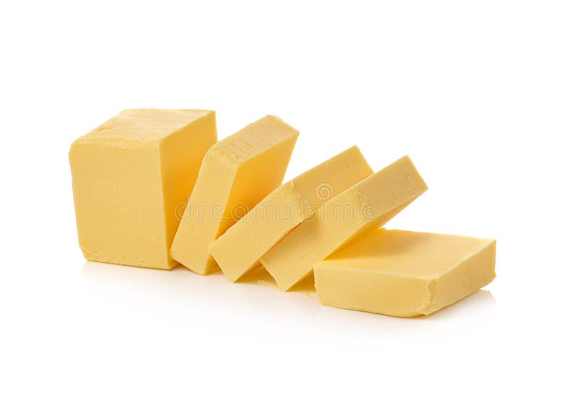 Butter on white background stock image. Image of closeup - 118164581