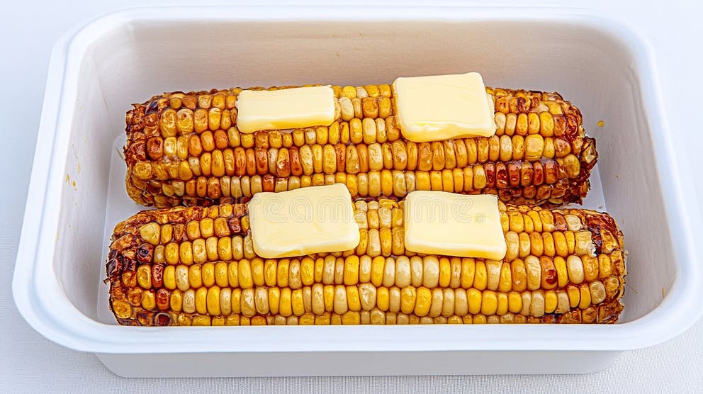 Buttered Corn, Baking Dish, Kitchen, Meal Prep Stock Image - Image of ...