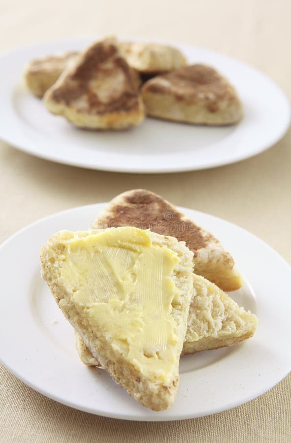 Buttered griddle scone stock photo. Image of cuisine - 20307130