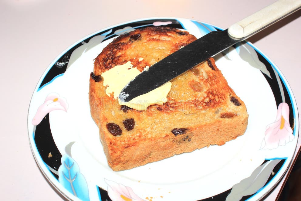 Buttered raisin toast stock photo. Image of white, sweet - 24687072