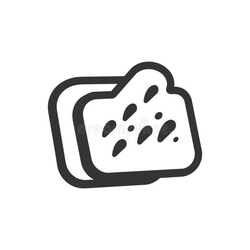Buttered Toast Icon stock vector. Illustration of toast - 296705477