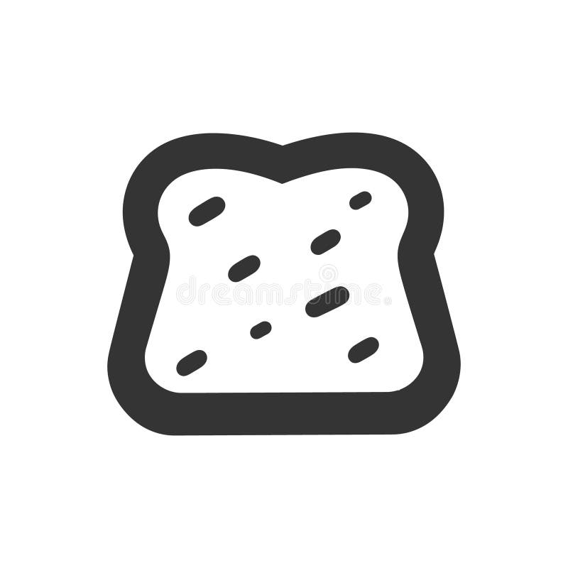Buttered Toast Icon stock vector. Illustration of symbol - 296705479