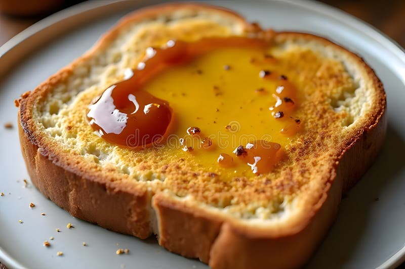 Buttered Toast with Marmite, Ready for Breakfast Stock Illustration ...