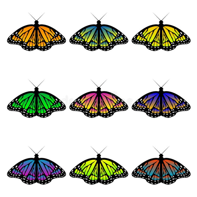 Multiple Butterflies Stock Illustrations – 2,174 Multiple Butterflies ...