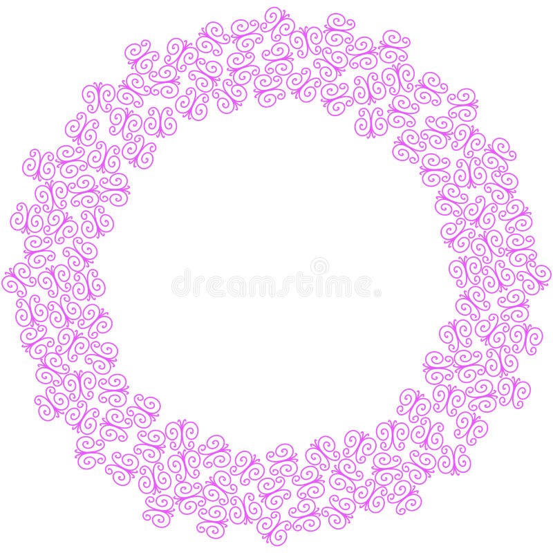 Border Pink Butterfly / Butterflies Stock Illustration - Illustration ...