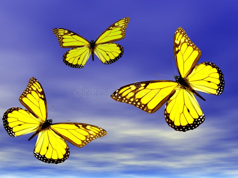Butterflies in Flight stock illustration. Illustration of design - 1207935