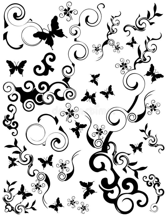 Design elements stock vector. Illustration of nature, decorative - 5299505