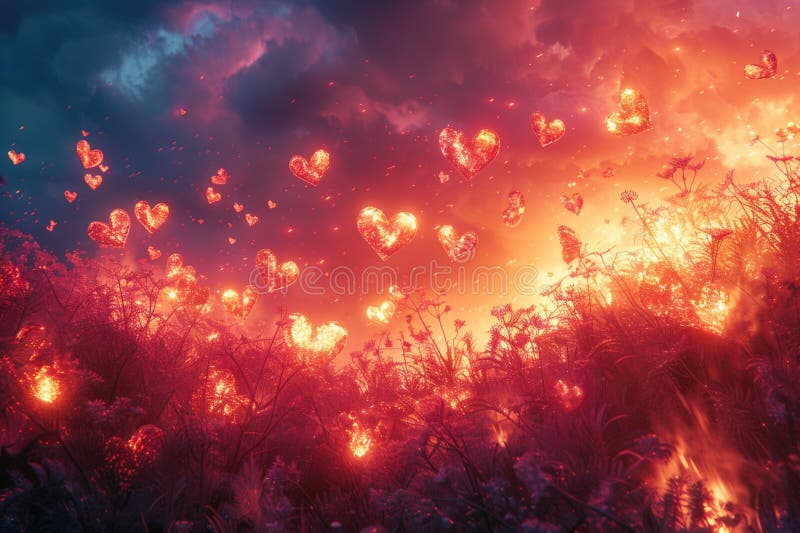 Butterflies Fluttering Over Field Stock Photo - Image of delicate ...