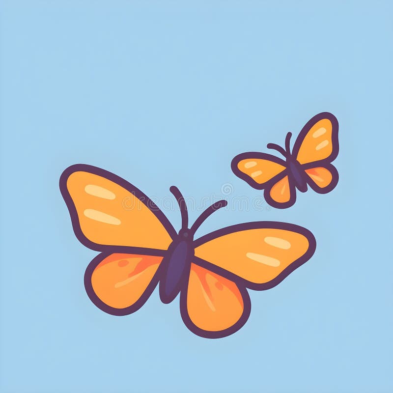 Butterflies Flying Icon Design Vector Image Stock Illustration ...