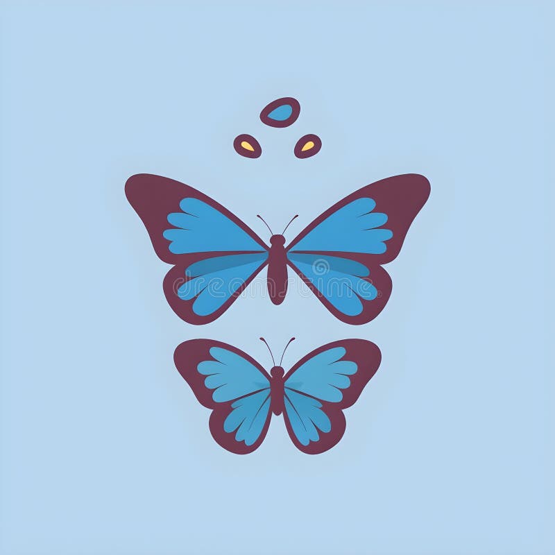 Butterflies Flying Icon Design Vector Image Stock Illustration ...