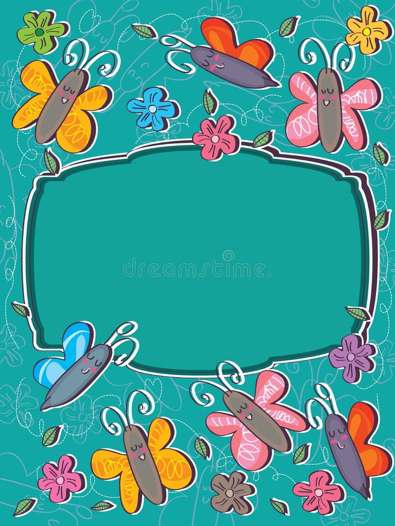 Butterflies Cartoon Border Stock Illustrations – 1,133 Butterflies ...