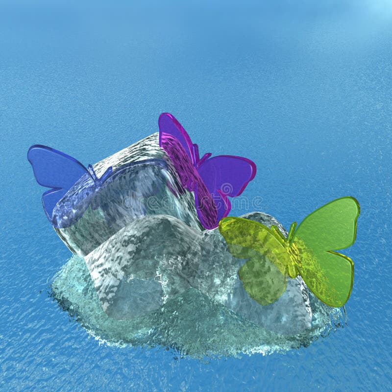 Butterflies And Ice Cubes Picture. Image: 4304599