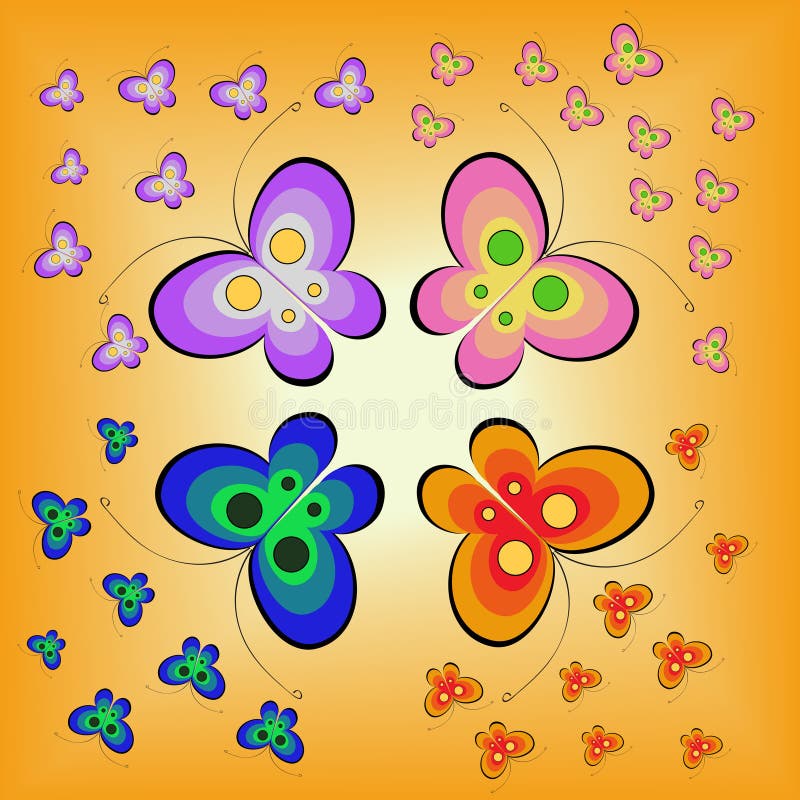 Butterflies Group Stock Illustrations – 5,884 Butterflies Group Stock ...