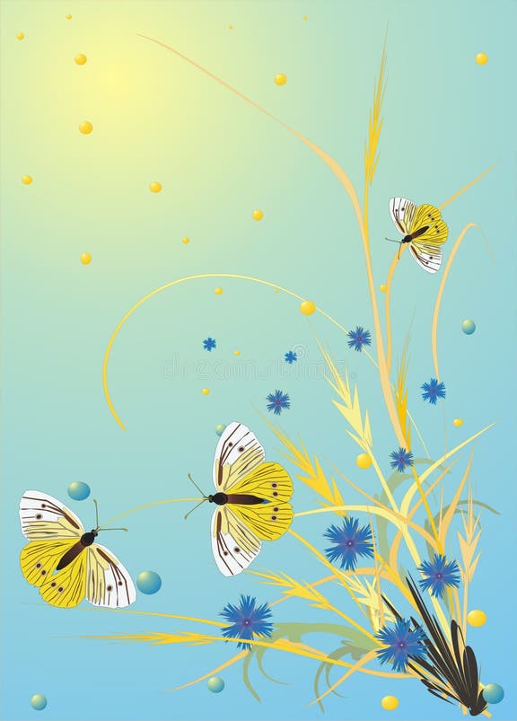 Butterflies and spikes stock vector. Illustration of computer - 2675490