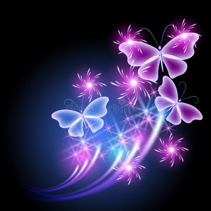 Butterflies and stars stock vector. Illustration of stylization - 33734750