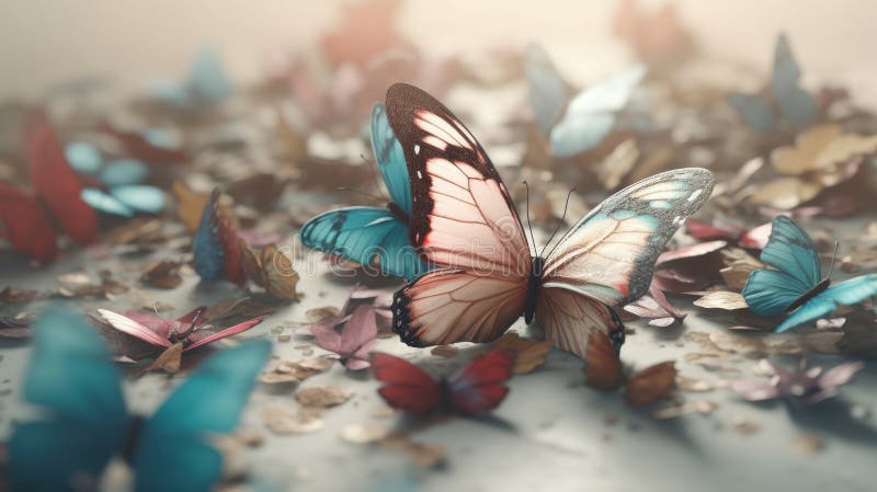 Butterflies: a Symphony of Colors. Created by Generative Artificial ...