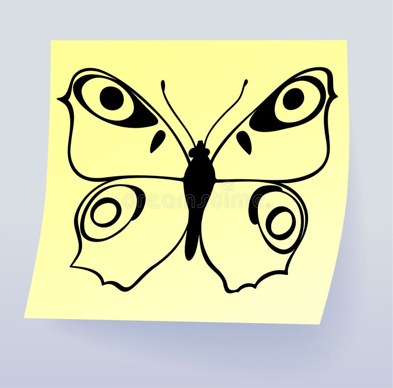 Butterfly Note Stock Illustrations – 2,914 Butterfly Note Stock ...