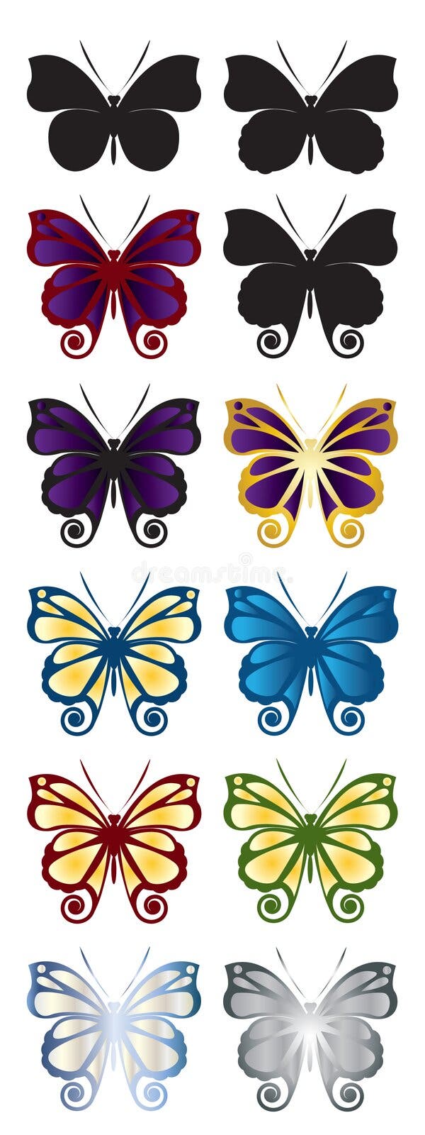 Butterfly Crest Stock Illustrations – 287 Butterfly Crest Stock ...