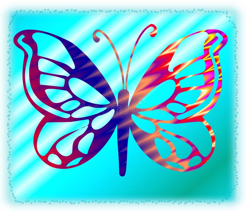 Butterfly Tile 1 stock illustration. Illustration of color - 4340352
