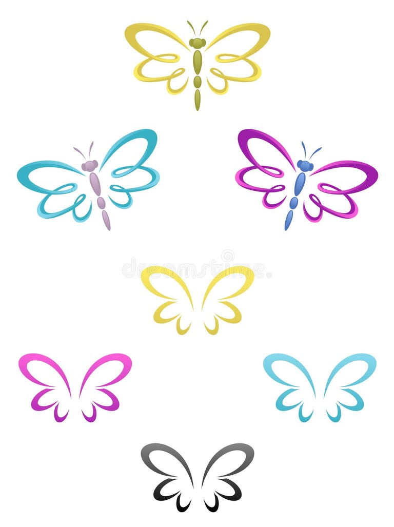 Stylized Purple Butterfly Stock Illustrations – 1,828 Stylized Purple ...