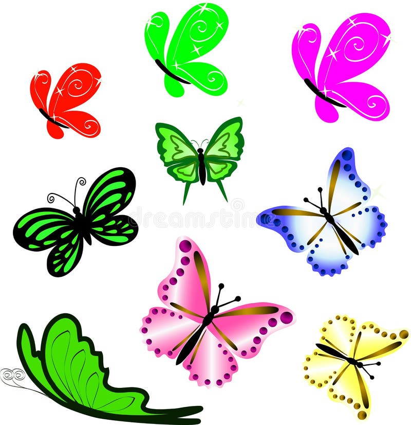 Pattern Butterfly stock vector. Illustration of cheerful - 25033841