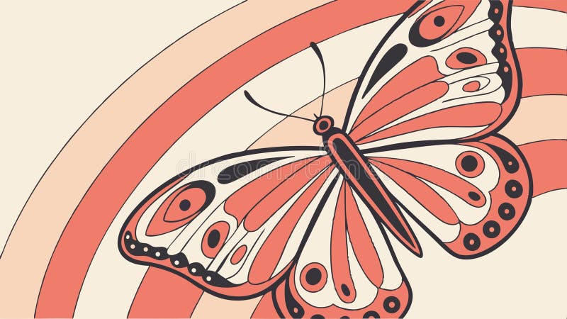 Butterfly and Abstract Rainbow Pattern, Symbolizing Transformation and ...