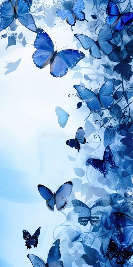 Blue Butterflies Wallpaper
