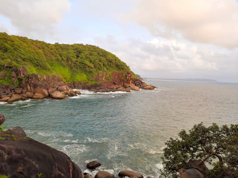 Butterfly Beach in Goa. Beach and Rocks Stock Photo - Image of nature ...
