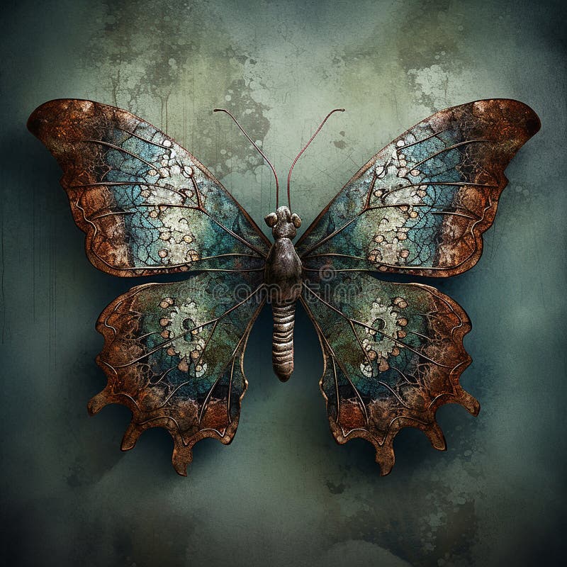 Beautiful Butterfly in Beautiful Setting. Stock Illustration ...