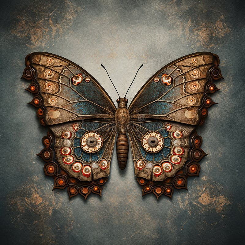 Beautiful Butterfly in Beautiful Setting. Stock Illustration ...