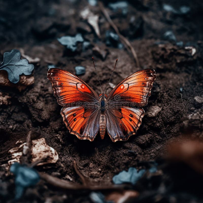 Beautiful Butterfly in Beautiful Setting. Stock Illustration ...