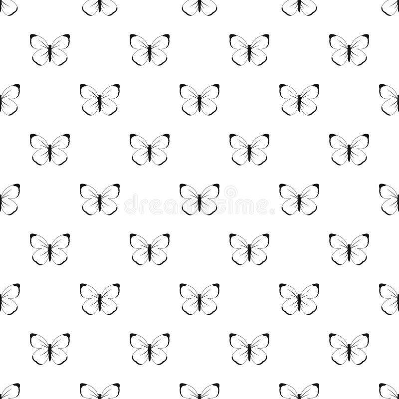 Butterfly with Big Wings Pattern, Simple Style Stock Vector ...