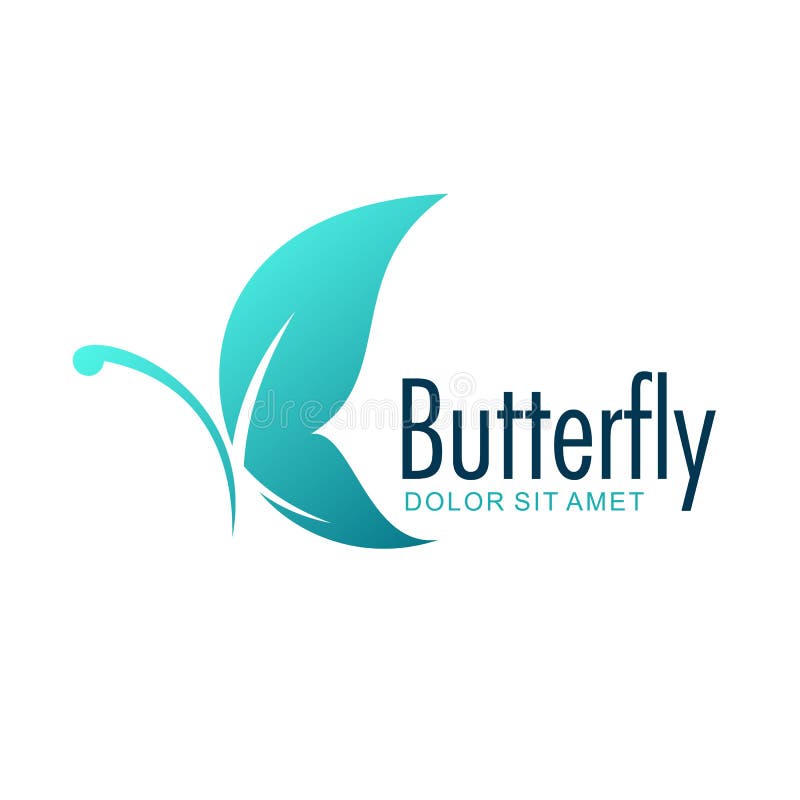 Butterfly Blue Logo Design Template Stock Vector - Illustration of logo ...