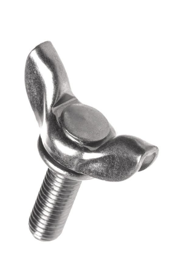 Butterfly Bolt Macro Isolated Stock Photo - Image of construction ...