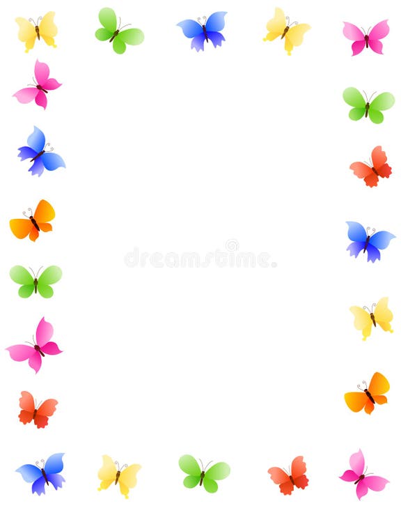 Butterfly border stock vector. Illustration of edge, easter - 14572261