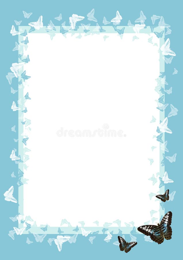 Butterfly border stock vector. Illustration of colour - 24222858