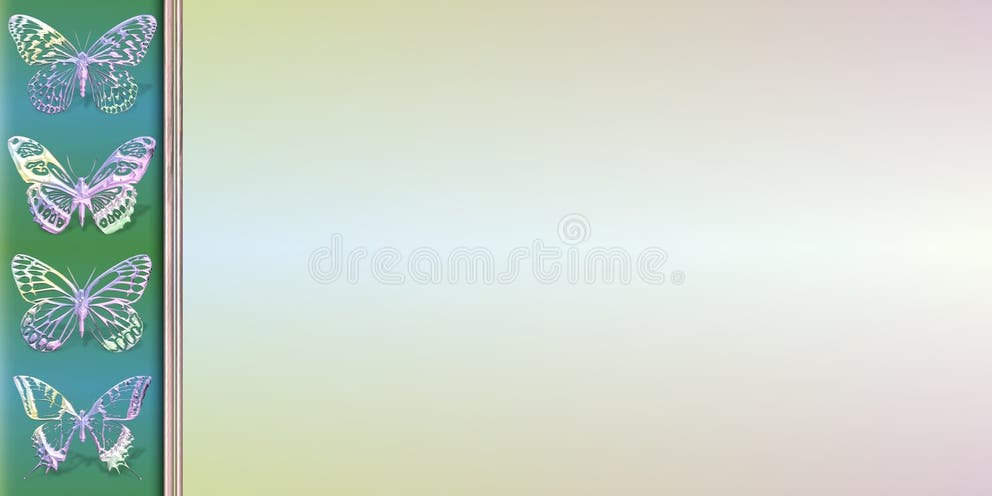 Butterfly Side Border Stock Illustrations – 272 Butterfly Side Border ...